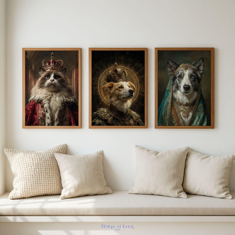 Cat Renaissance Portrait From Photo, Custom Royal Pet Art - Etsy