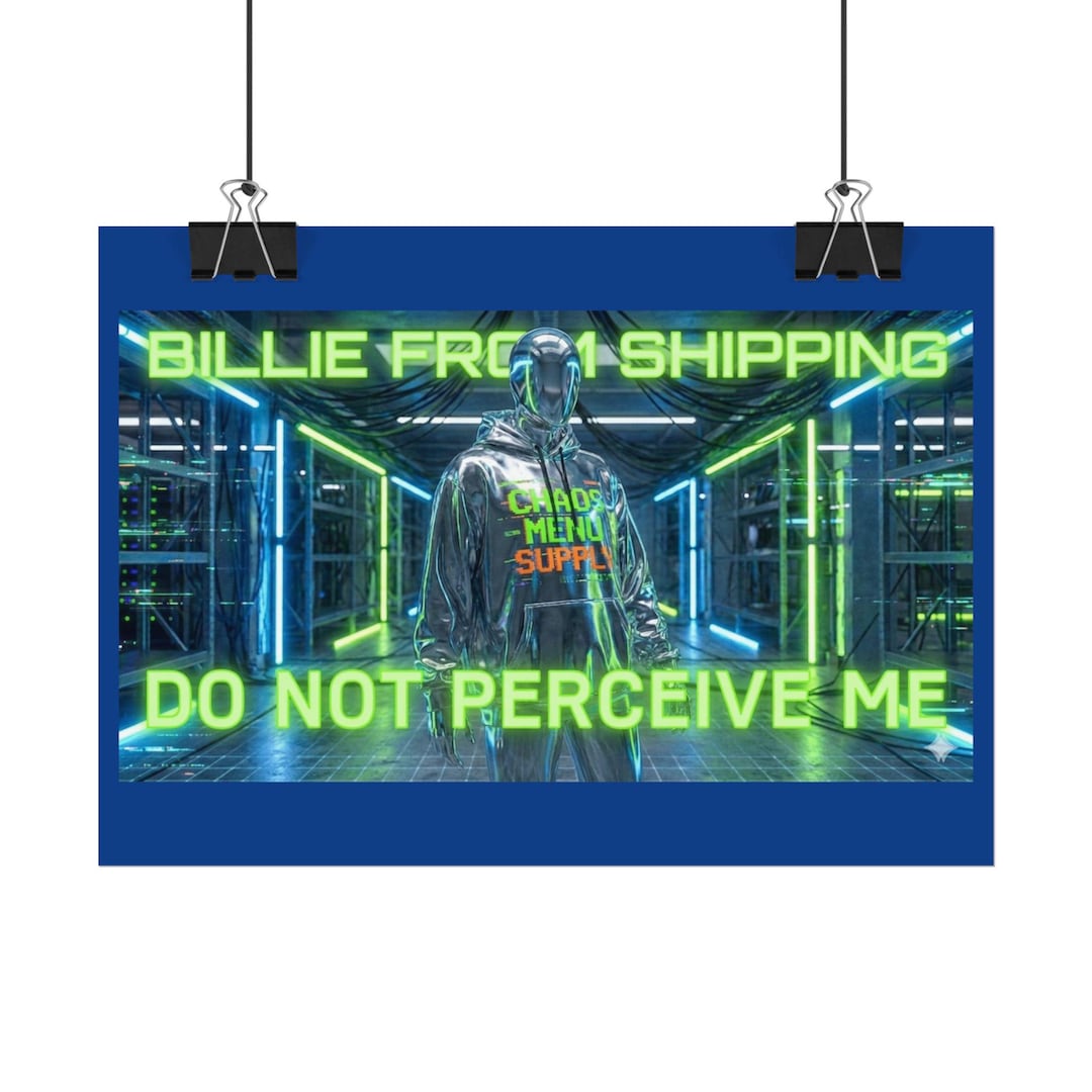 Do Not Perceive Me Poster | Cyberpunk Robot Neon Server Room - Etsy