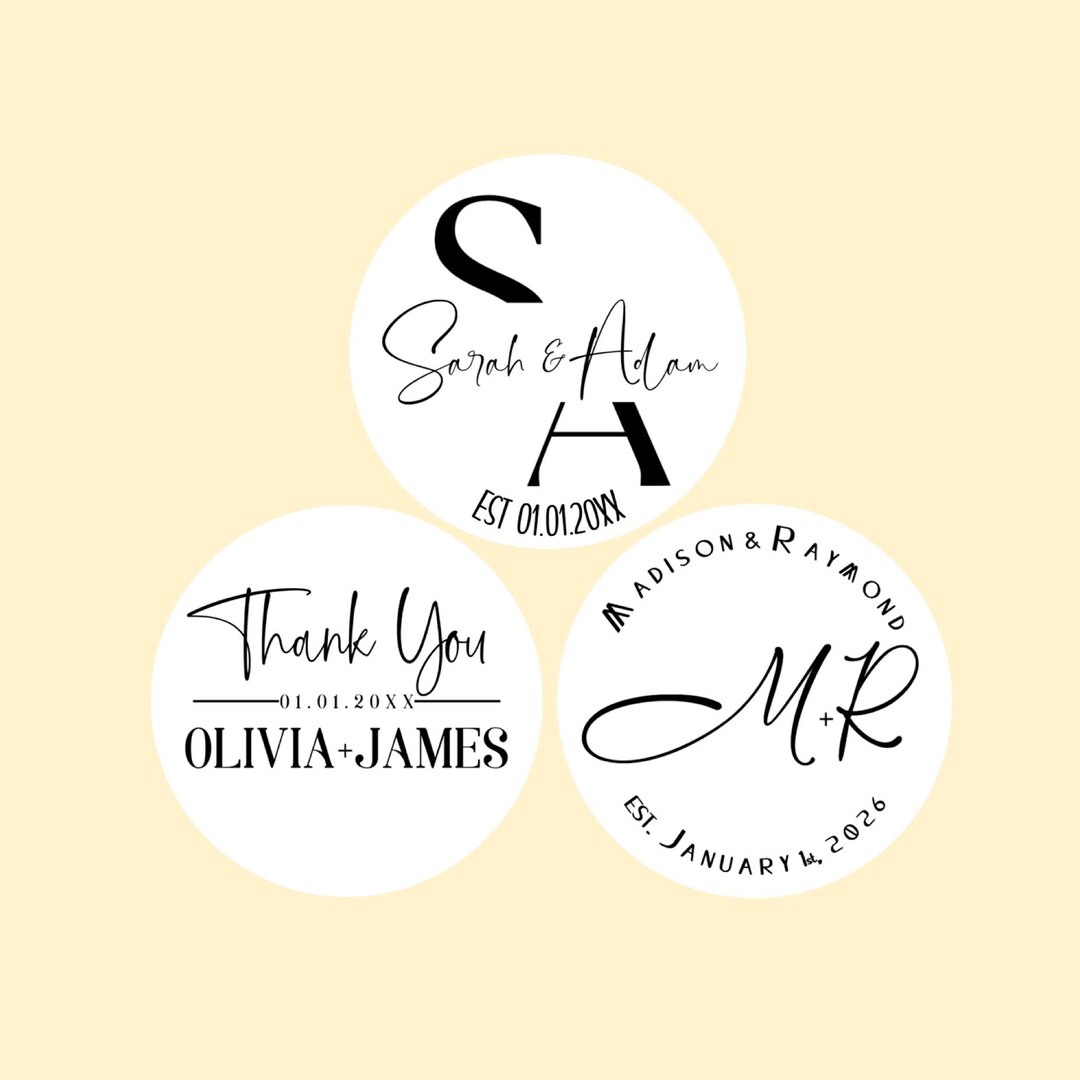 Personalized 2 Inch Round Circle Sticker Labels - Etsy