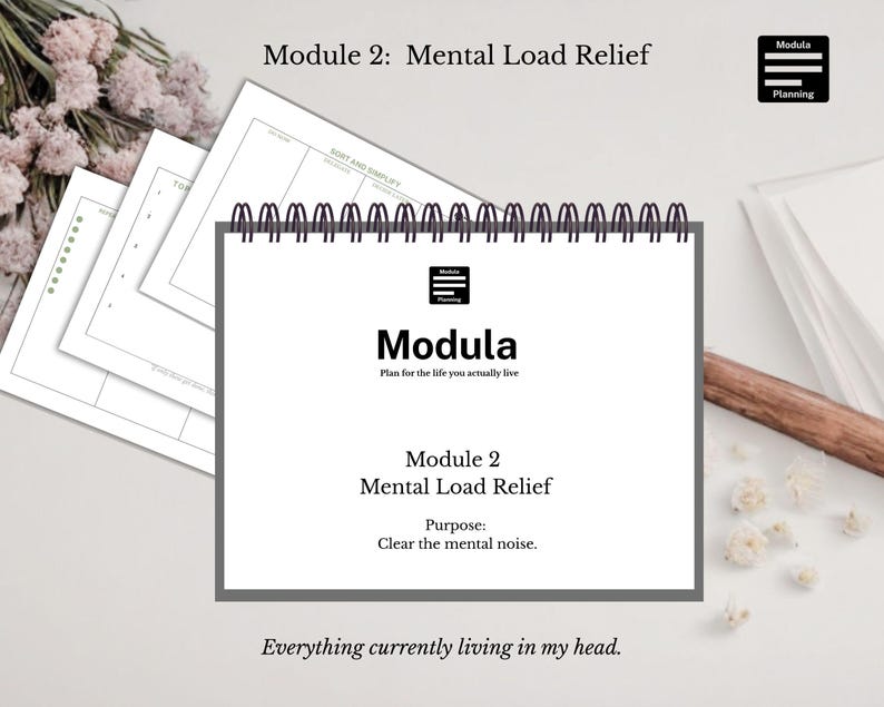 Mental Load Planner Printable | Brain Dump & Overwhelm Relief for Busy ...