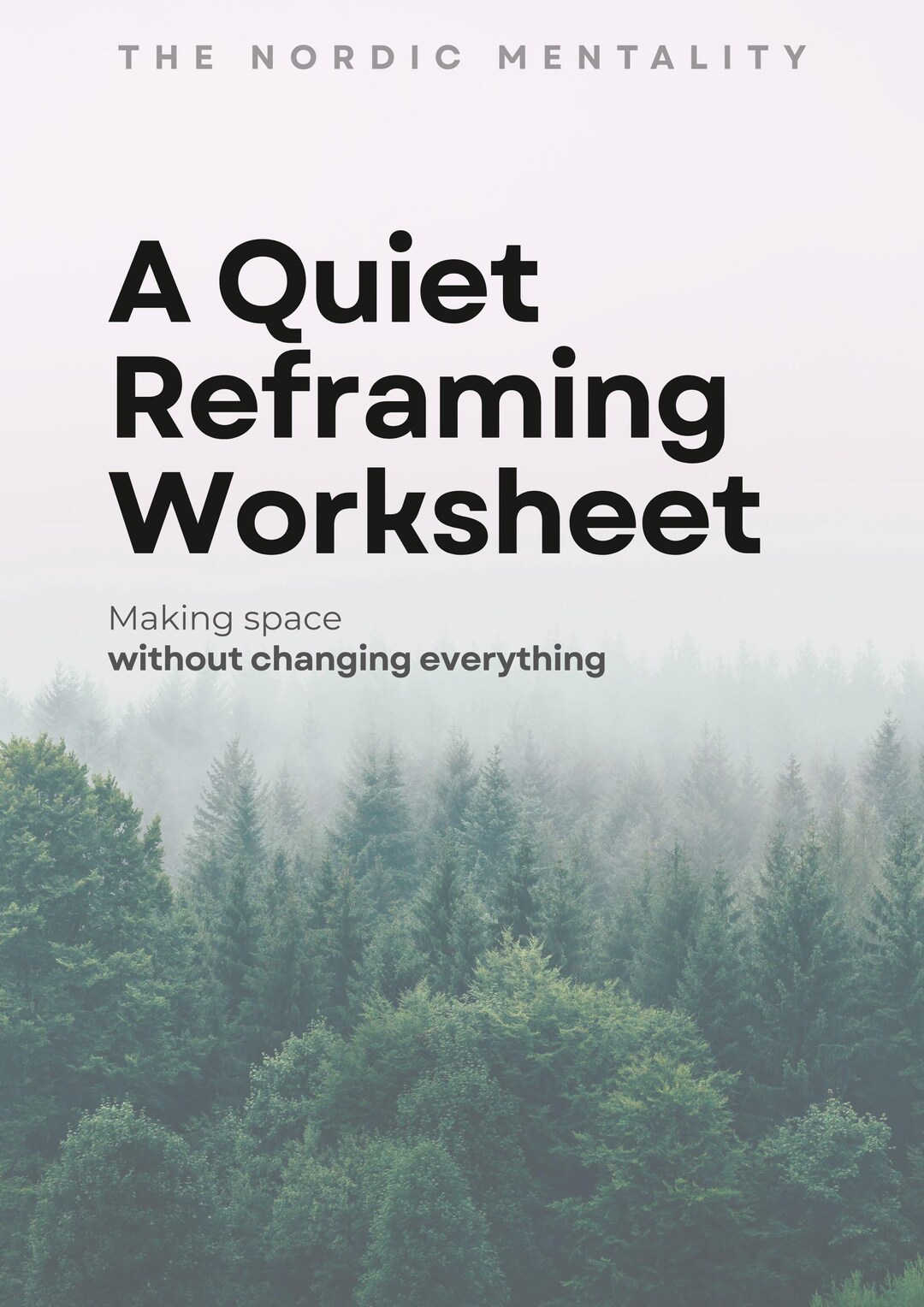 A Quiet Reframing Worksheet – Nordic Reflection Tool for Mental Clarity ...