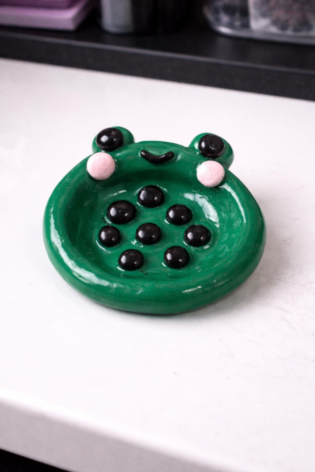 Handmade Polymer Clay Frog Worry Stone, Anxiety Relief - Etsy