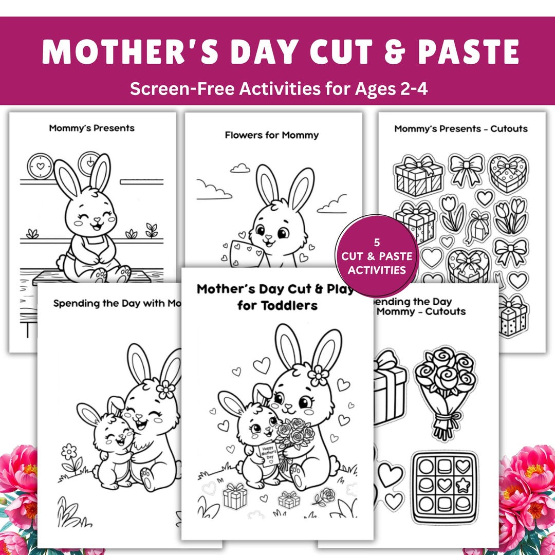 Mother’s Day Cut and Paste Activity for Toddlers | Printable Busy Book ...