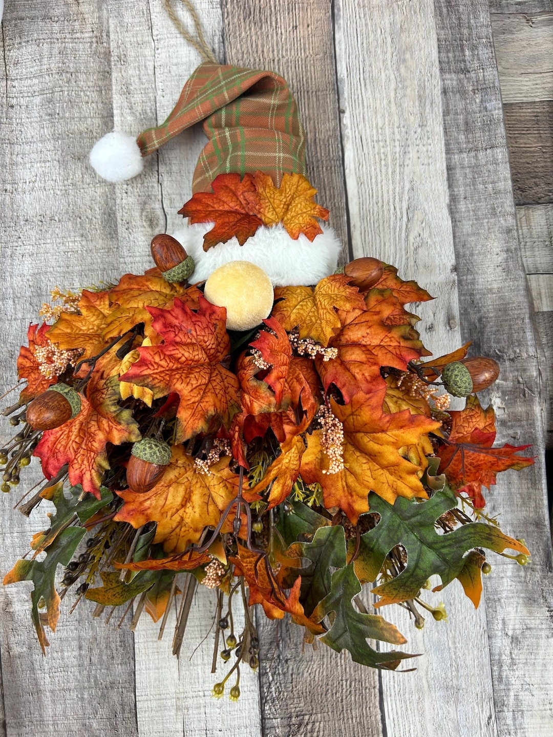 Fall Gnome Hanger Fall Door Hanger Gnome Door Decor 13" Gnome Home ...