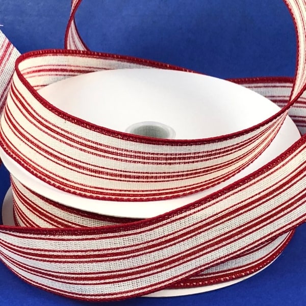 Burlap Stripe Ribbon - Etsy