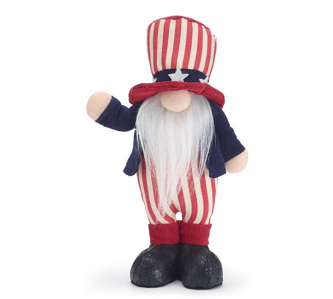 Patriotic Gnome for 4th July Crafting, Patriotic Wreath Attachment, 4th ...