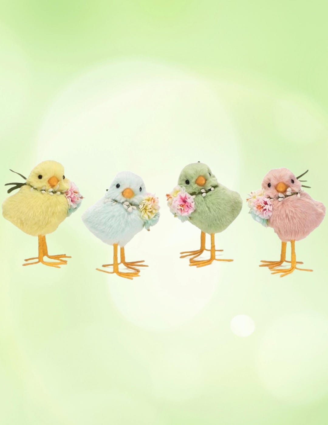 Easter Baby Chicks for Home Decor Fluffy Easter Chicks Pastel Colored ...