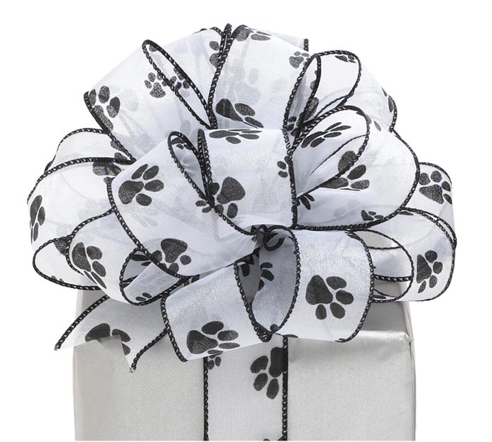 New Wired 1-1/2 Paw Print Ribbon. Dog Paw Ribbon Cat | Etsy