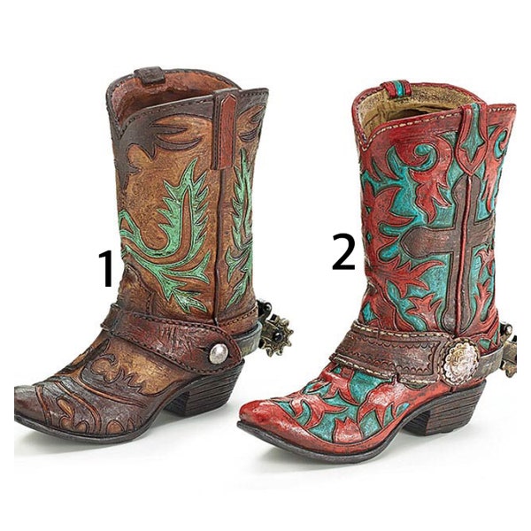 Cowboy Boot Vase - Etsy