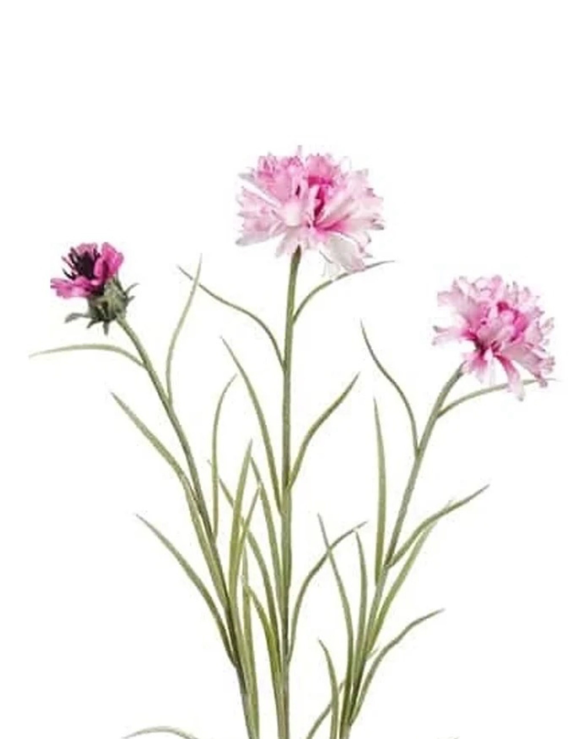 Fake Cornflower Stem Artificial Cornflower Stem Faux Lavender Pink or ...