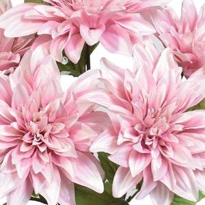 Pink Fake Flowers Spring Dahlia Flowers Vintage Pink Home Decor Flowers ...