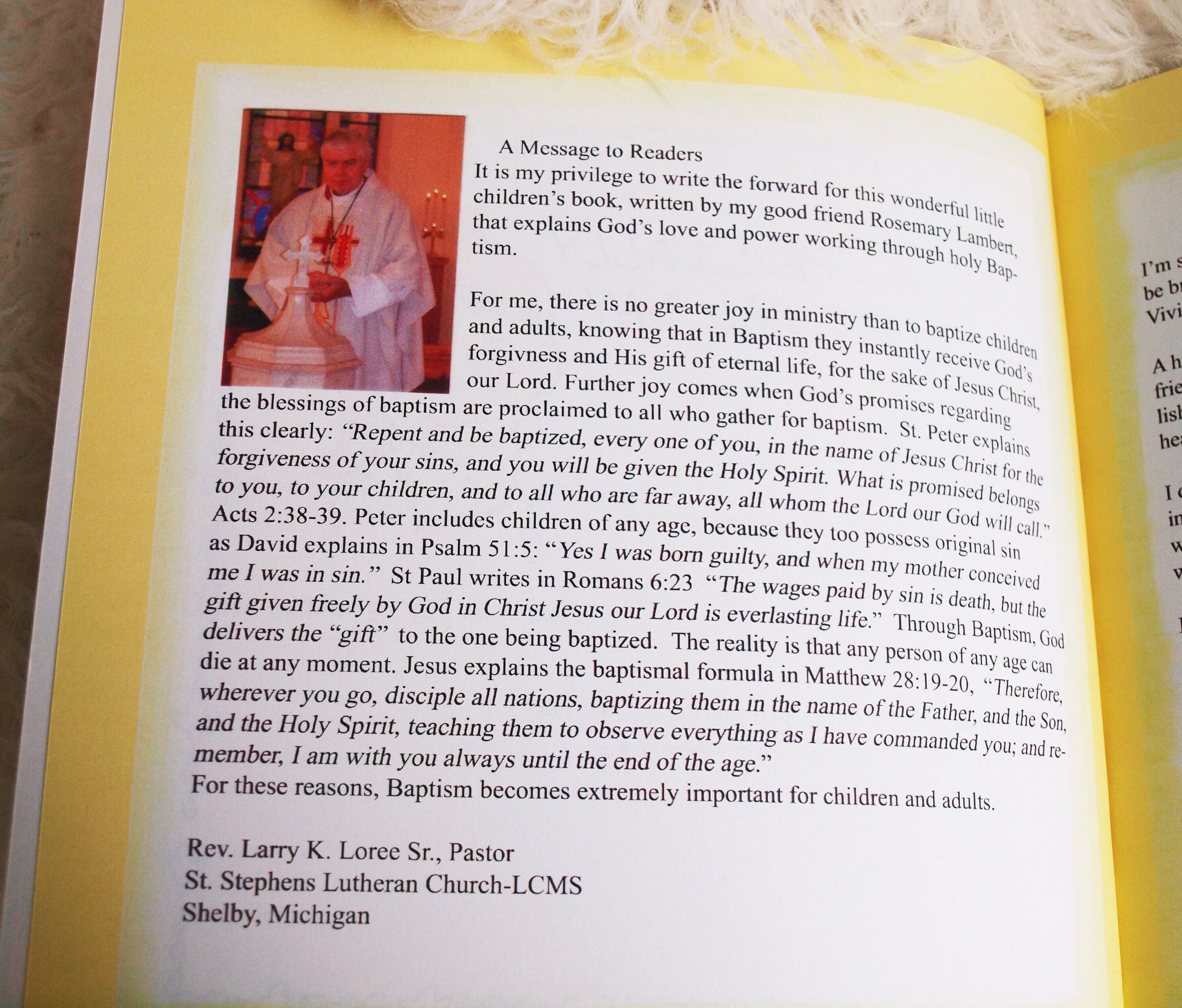 Baptism Book for Children, Book Explaining Baptism for Children ...