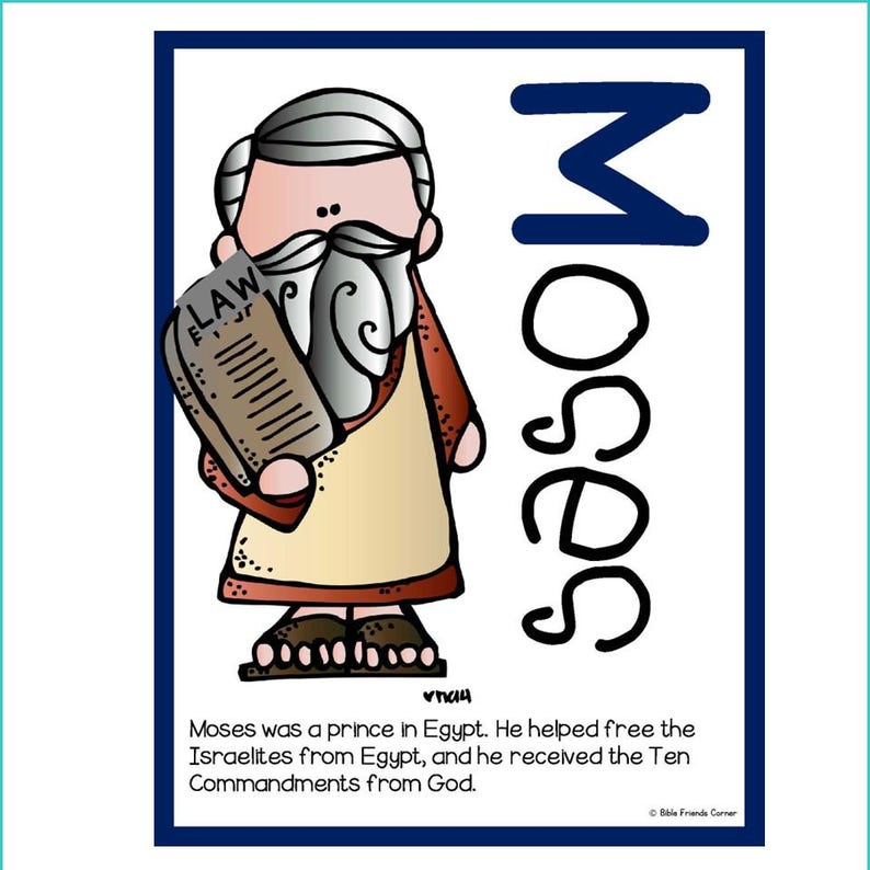Bible Lessons Kids| Bible Cards or Bible Classroom Posters|david ...