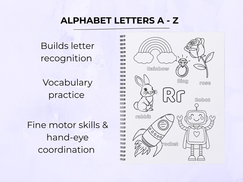 Alphabet & Numbers Coloring Pages | Montessori Learning | Preschool ...