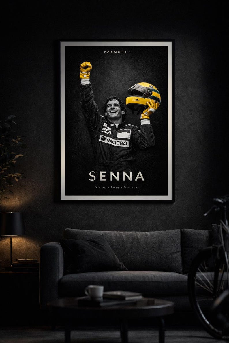 Ayrton Senna Victory Poster | Formula 1 Wall Art | Motorsport Legend ...