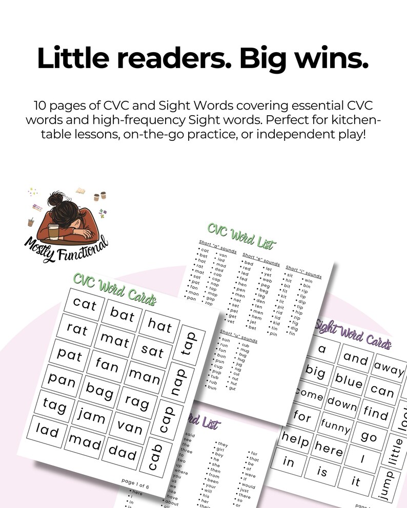 CVC and Sight Word Flashcards - Etsy Canada