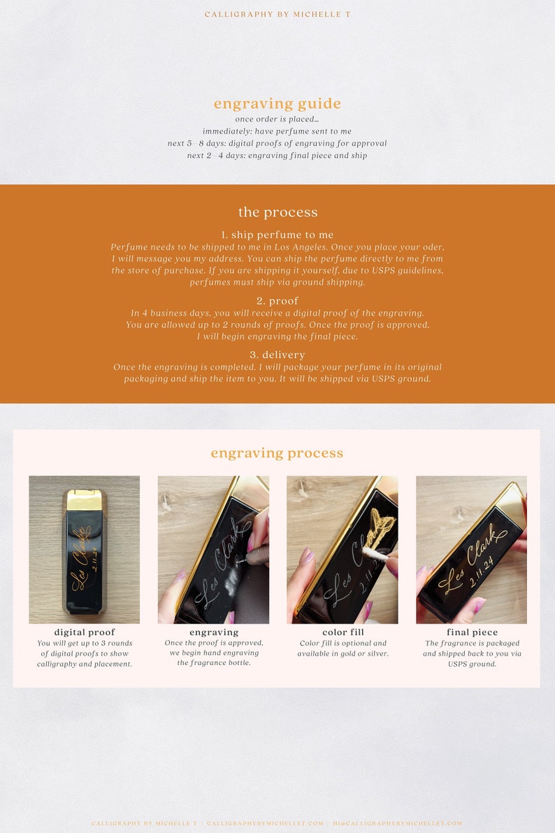 Calligraphy Hand Engraved Perfume Cologne Bottle Calligraphy Engraving ...