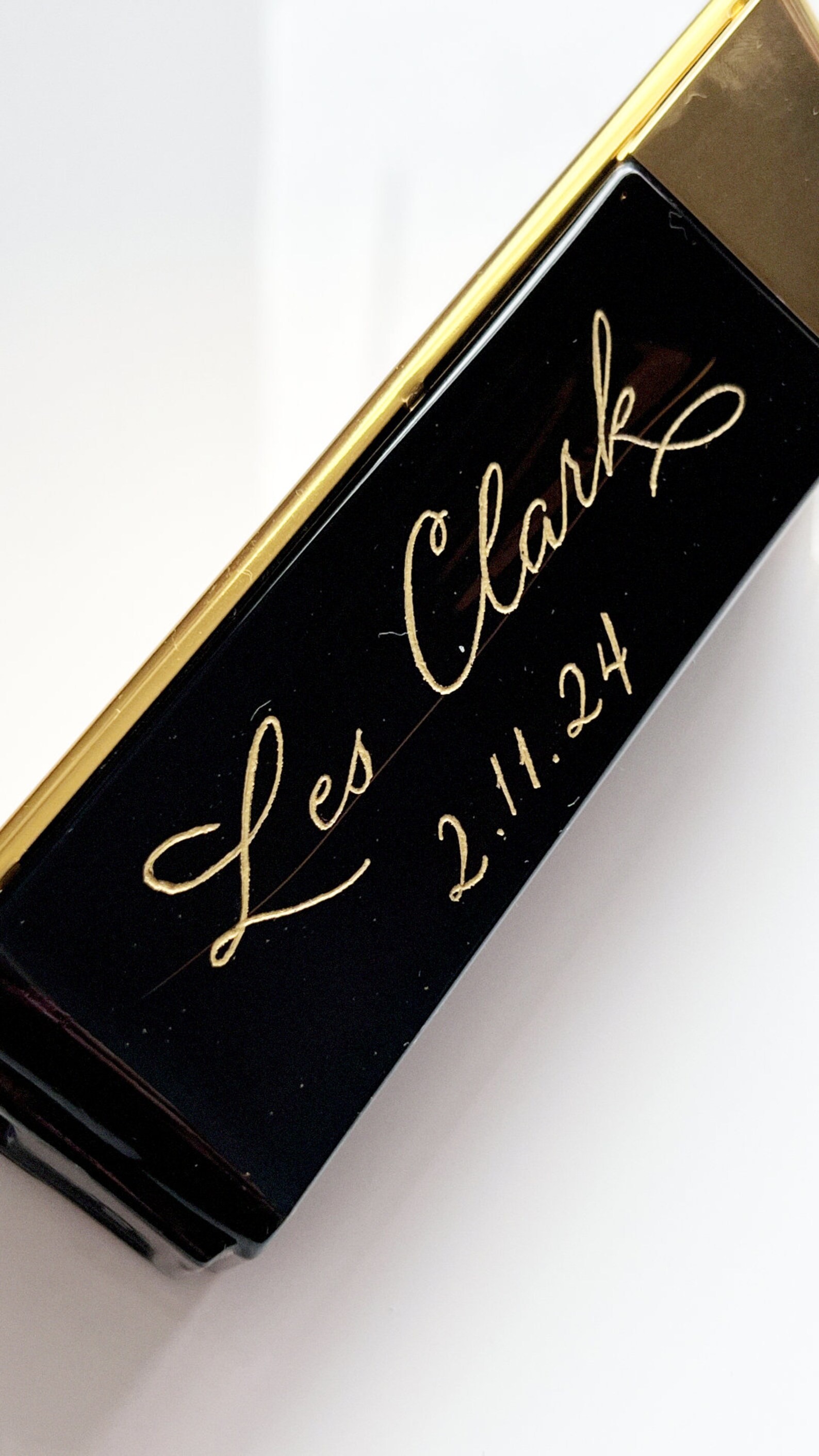 Calligraphy Hand Engraved Perfume Cologne Bottle Calligraphy Engraving ...