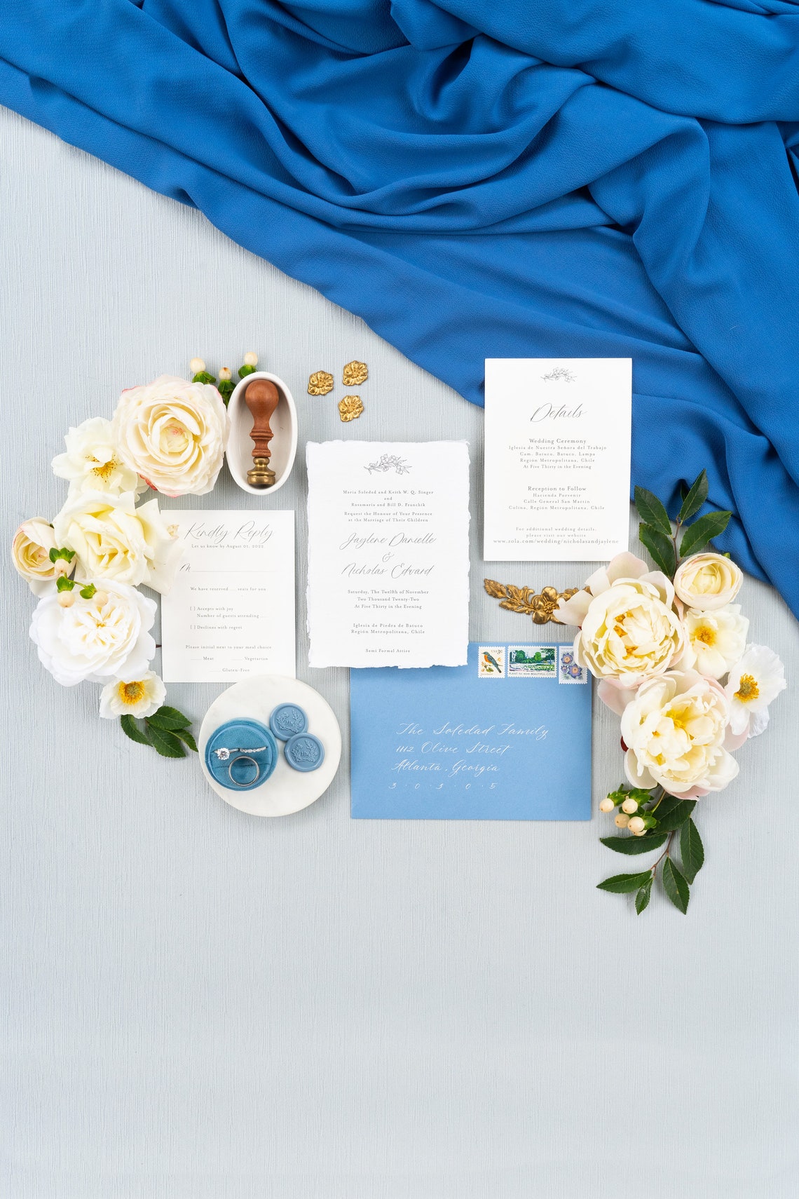 Envelope Calligraphy Minimum of 50 | Wedding Calligraphy | Dusty Blue ...