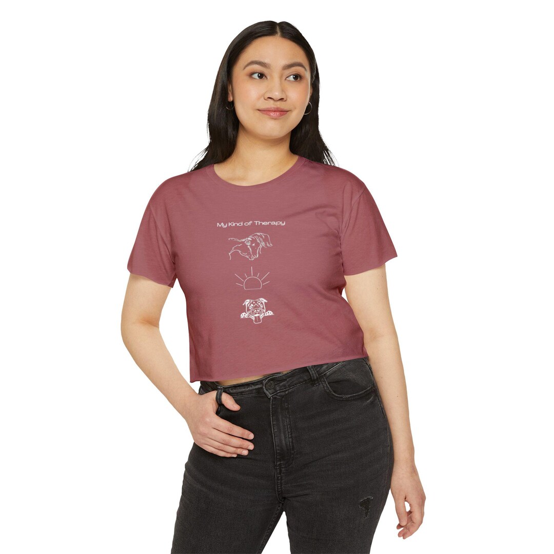 My Kind of Therapy Horse, Sun & Dog Crop Top | Festival Crop Top - Etsy