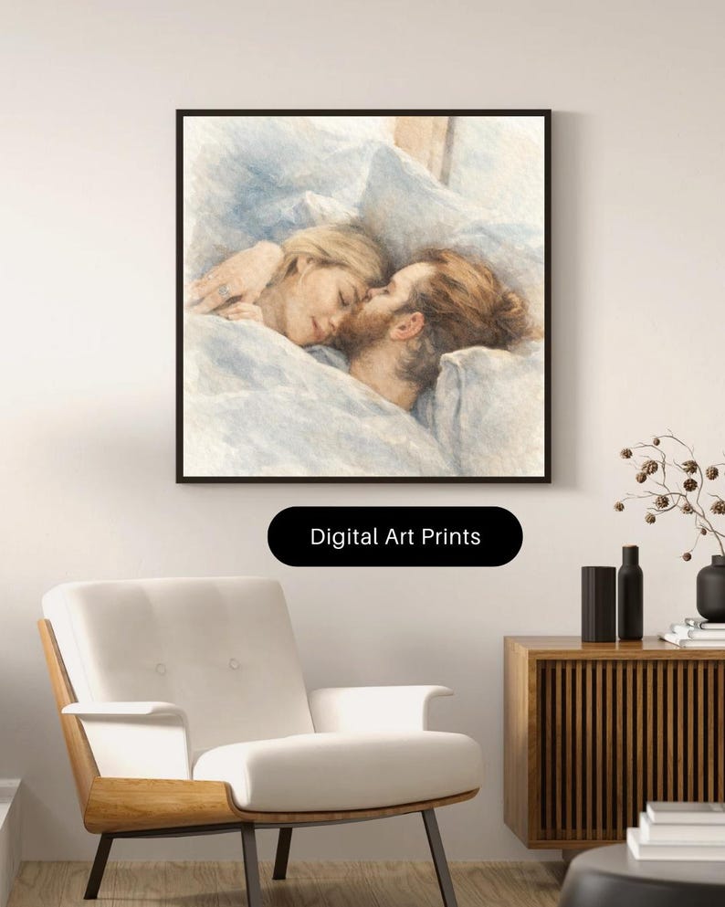 Personalized Couple Portrait From Photo Valentine Gift Romantic Custom ...