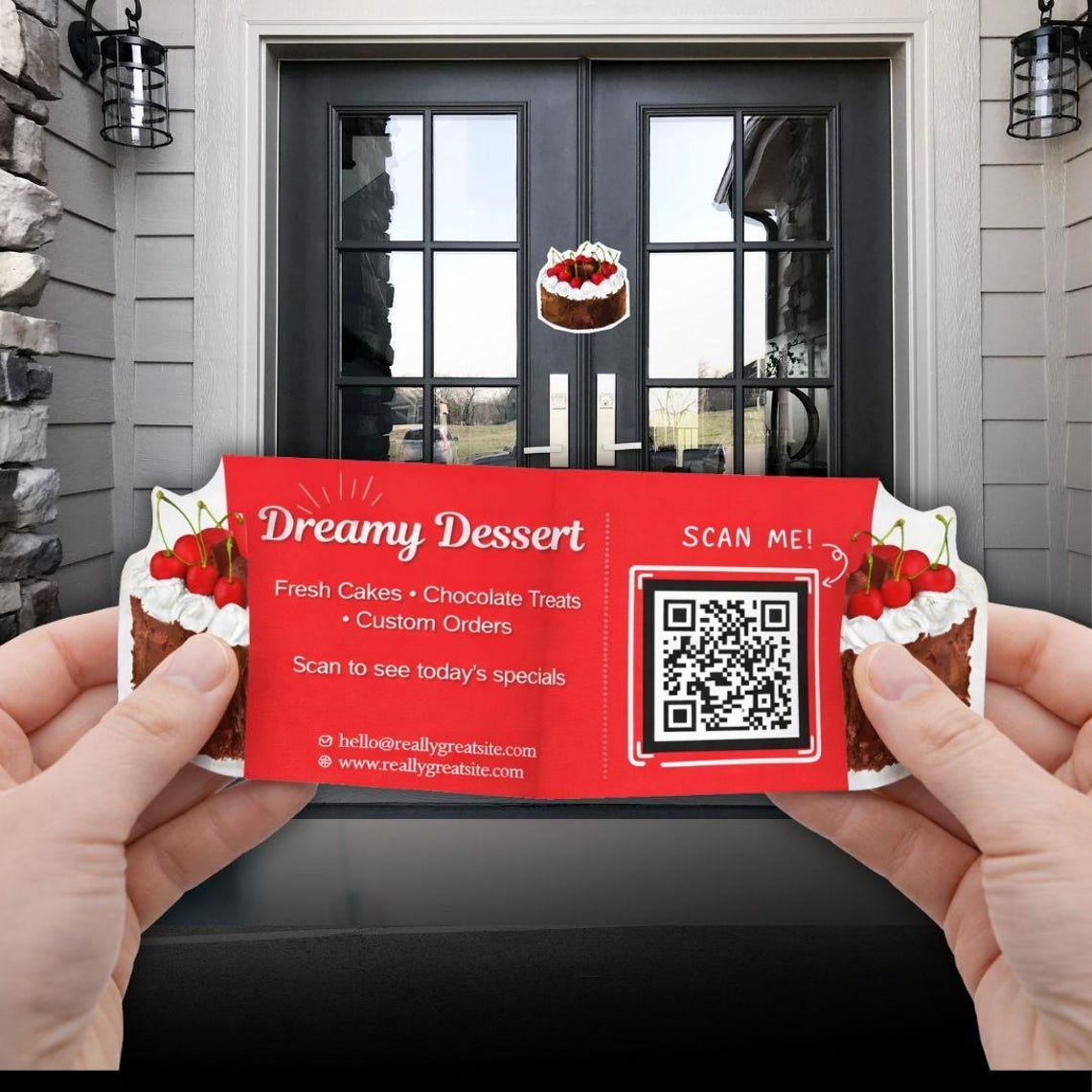 Cake Pop up Business Card | Folded Die Cut Bakery Card | Home Baker ...
