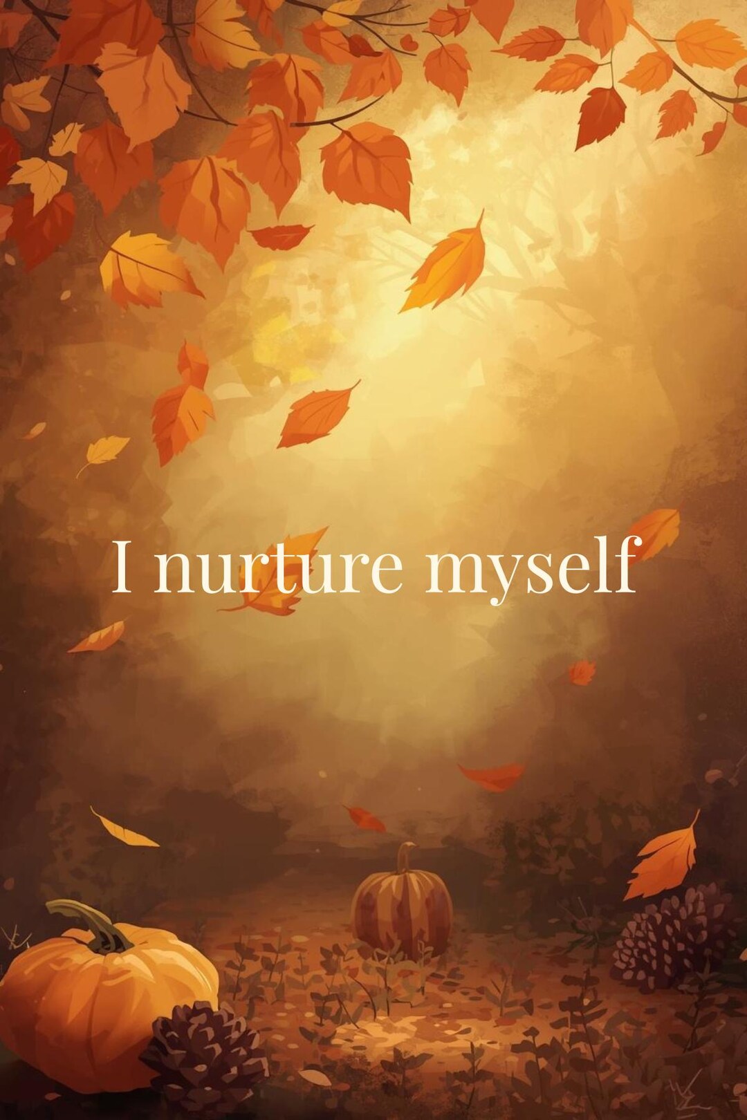 Fall Inspired Affirmation Cards Printable, Uplifting Quotes, Self Care ...
