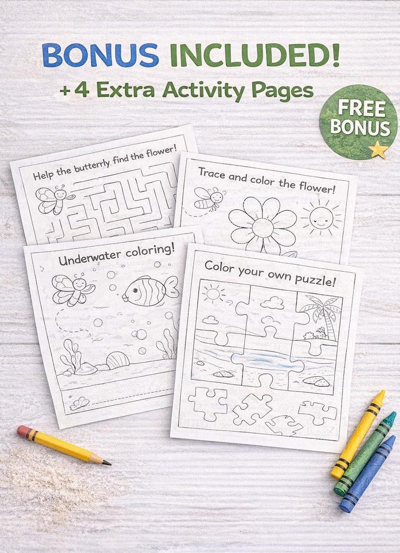 Prek Summer Activity Pack Printable | Preschool Worksheets Ages 3-6 ...