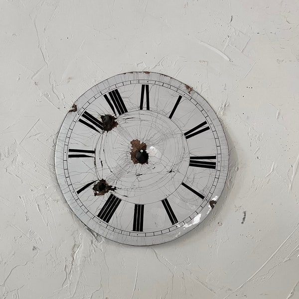 Antique Enamel Clock Face - Etsy