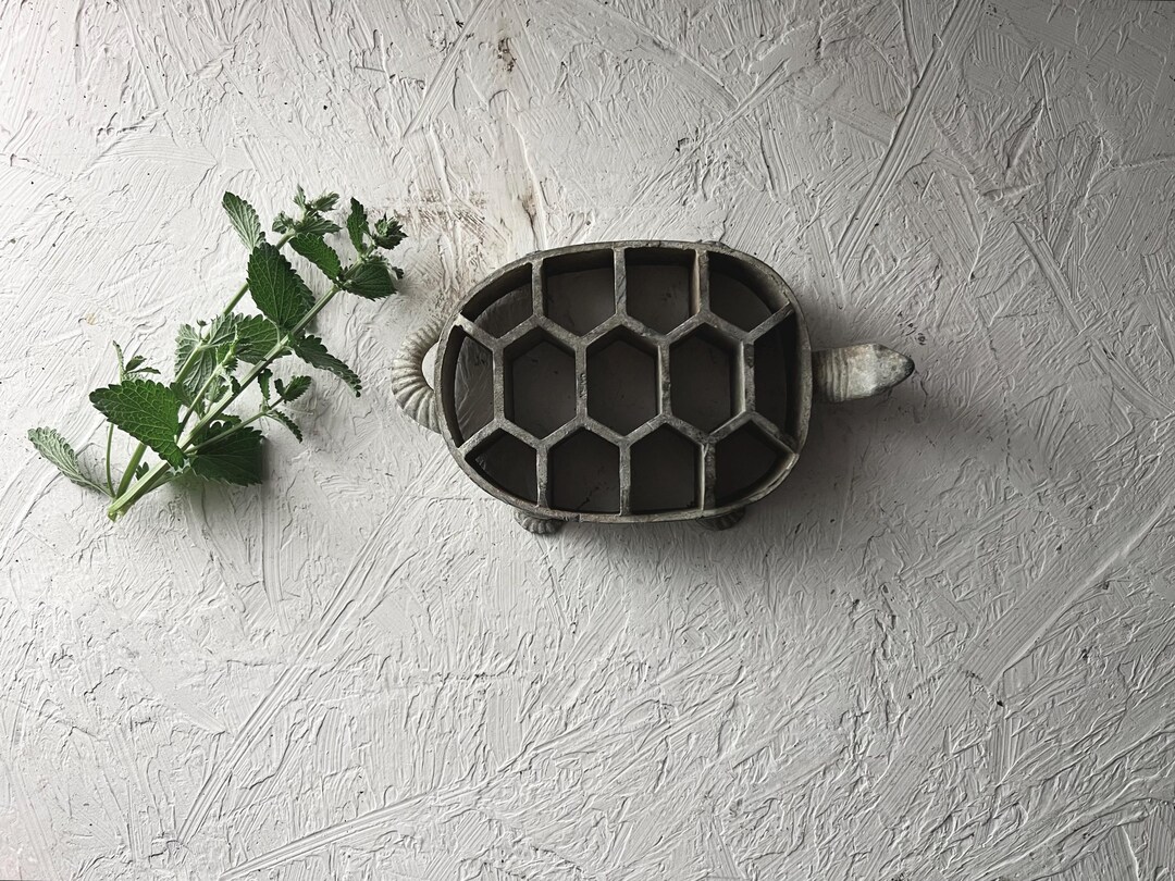 Antique Lead Turtle Flower Frog - Etsy