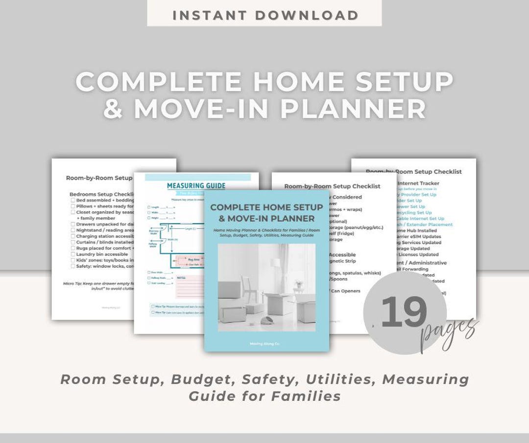 Complete Home Setup and Move-in Planner (digital Download) - Etsy