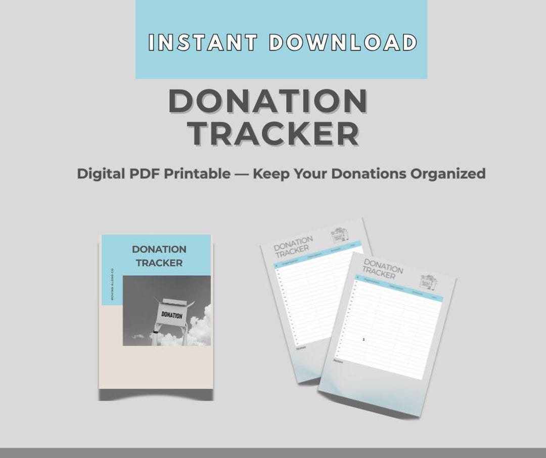 Donation Tracker | Printable PDF | Charitable Giving Checklist| Digital ...