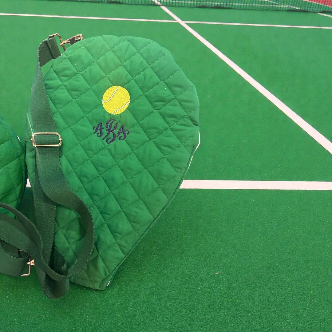 Quilted Junior Tennis Racquet Cover With Strap - Monogrammed - Etsy
