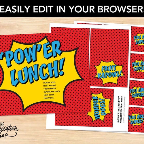 EDITABLE Superhero Award Teacher and Staff Appreciation Week - Etsy