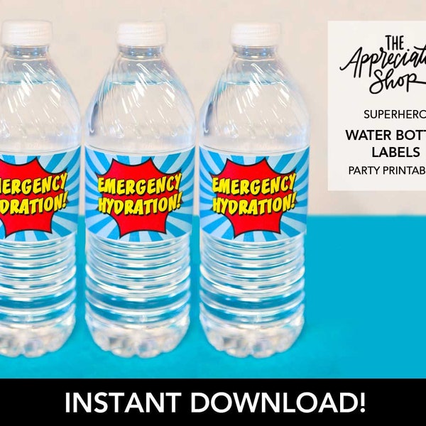Superhero Water - Etsy