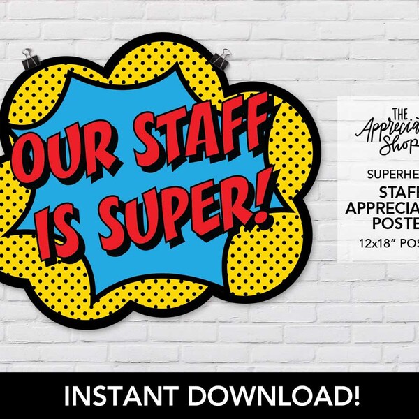 Superhero Poster - Etsy