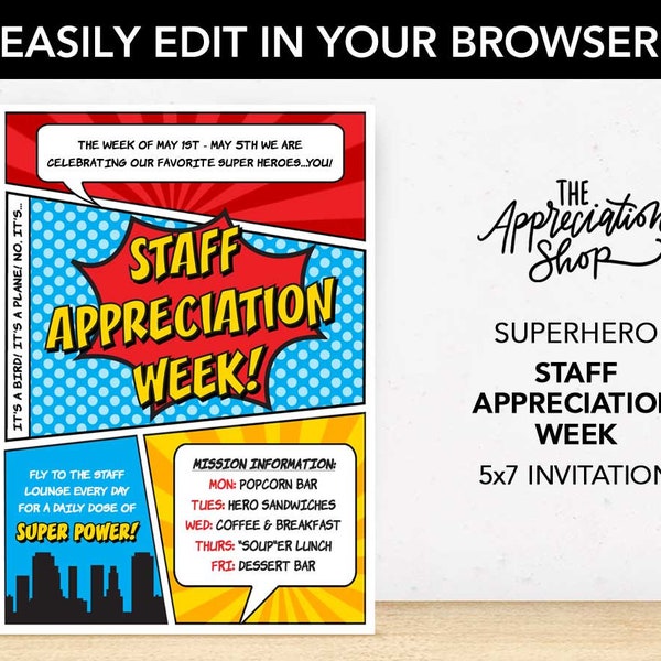 Superhero Staff Week - Etsy