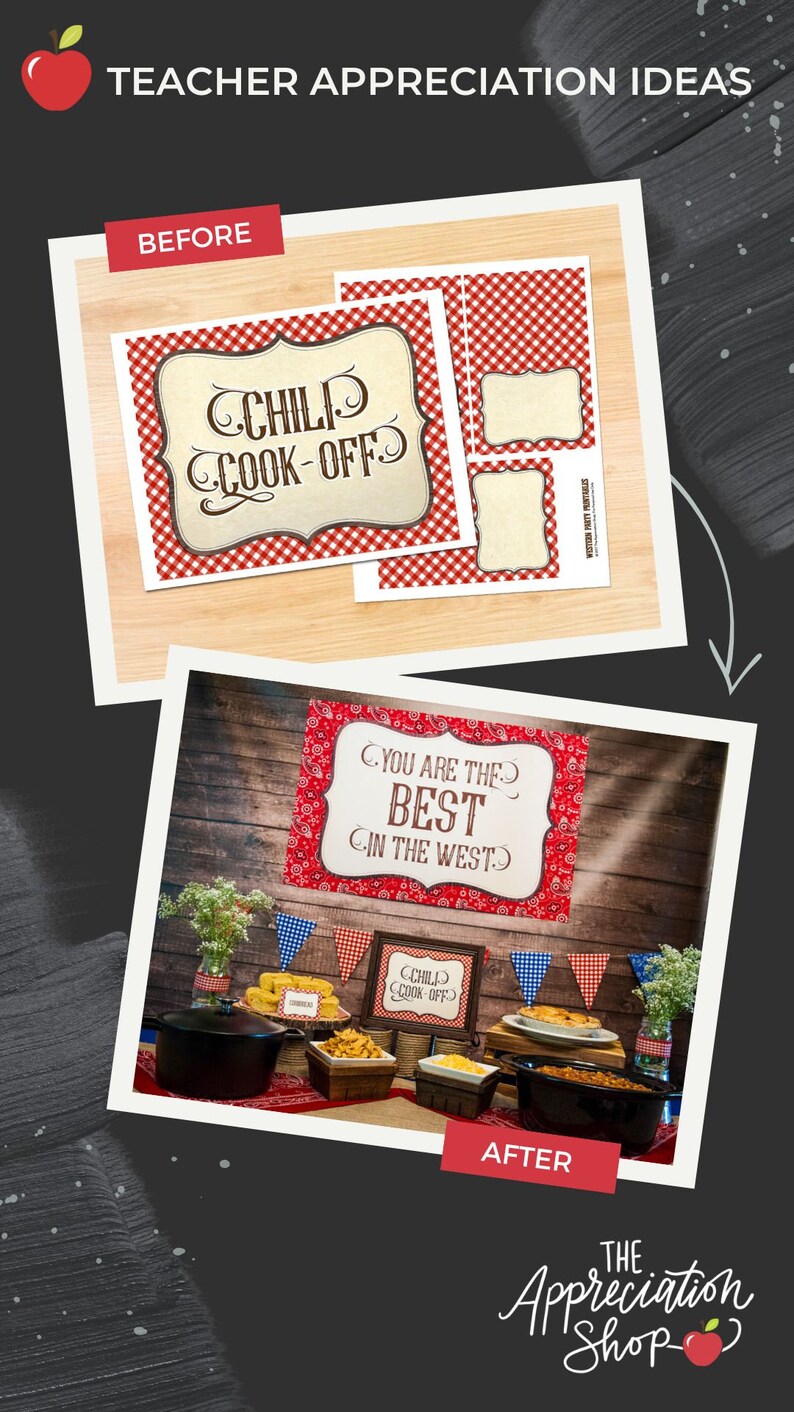 EDITABLE Chili Cook-off Printables Western Staff Appreciation and ...