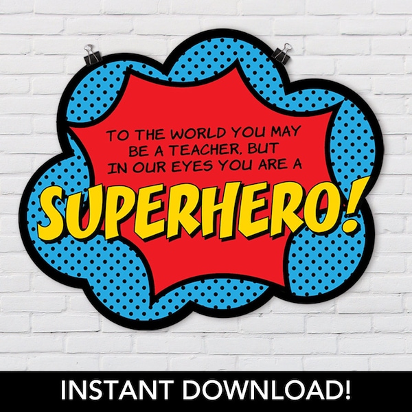 Superhero Poster - Etsy