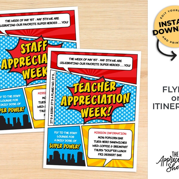 Superhero Staff Week - Etsy