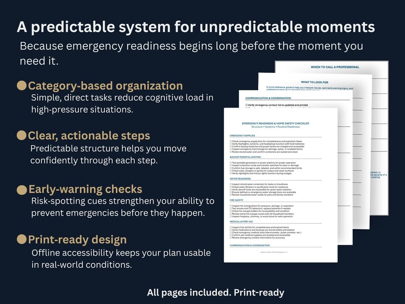 New Home Emergency Readiness Checklist | Home Safety, Prep & Power ...