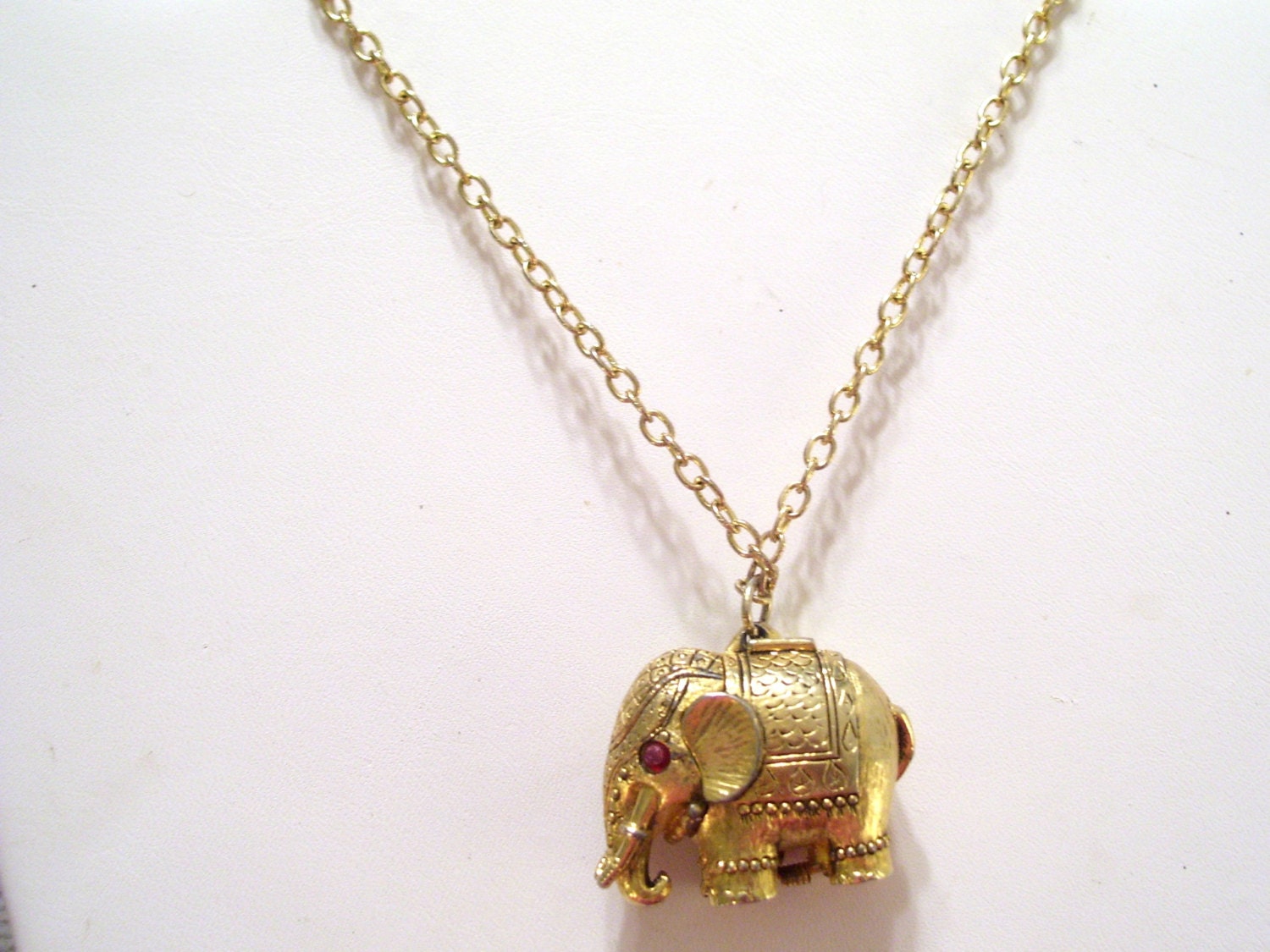 Vintage Elephant Locket Necklace Vintage Elephant Perfume - Etsy