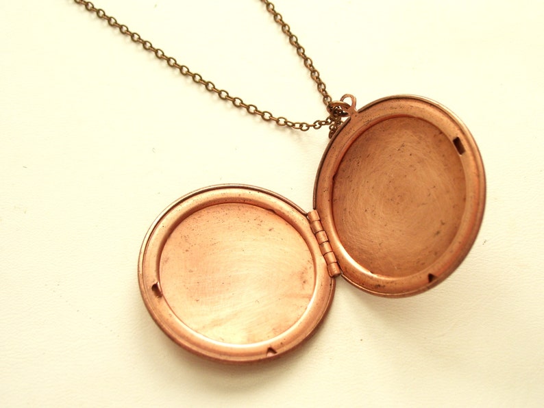 Rustic Locket Unisex Locket Large Vintage Copper Locket - Etsy