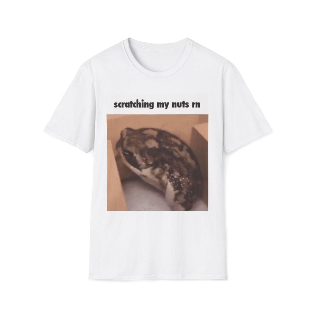Scratching My Nuts Frog T-shirt | Meme Frog Photo Tee - Etsy
