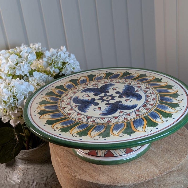 Vintage Cake Stand Majolica - Etsy