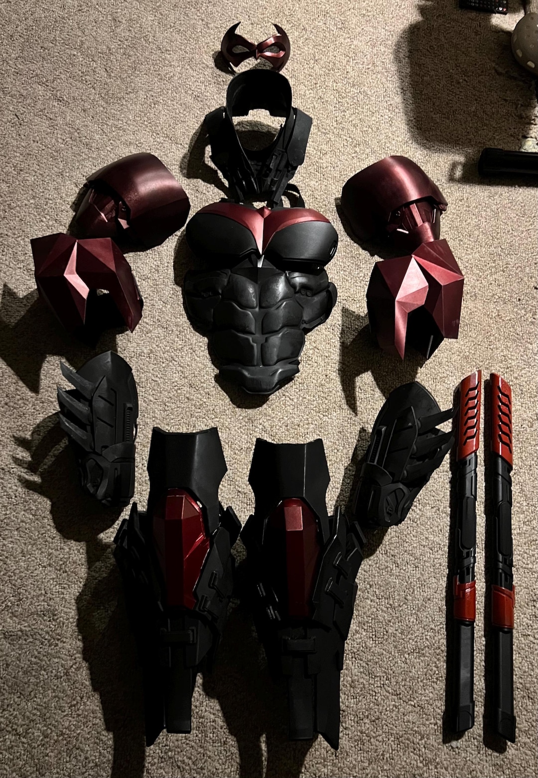 NIGHTWING FULL Red Suit. 3d Printed. Cosplay Painted and Ready to Wear ...