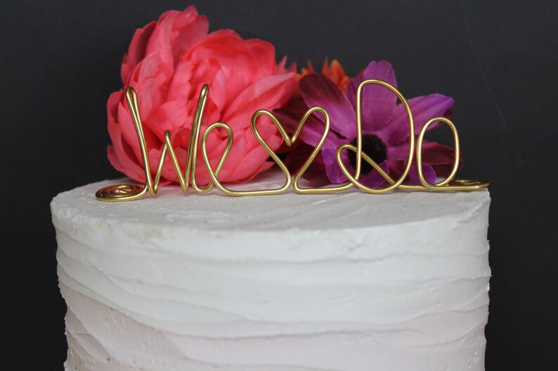 Rustic Cake Topper Wire Cake Topper I Do Cake Topper - Etsy
