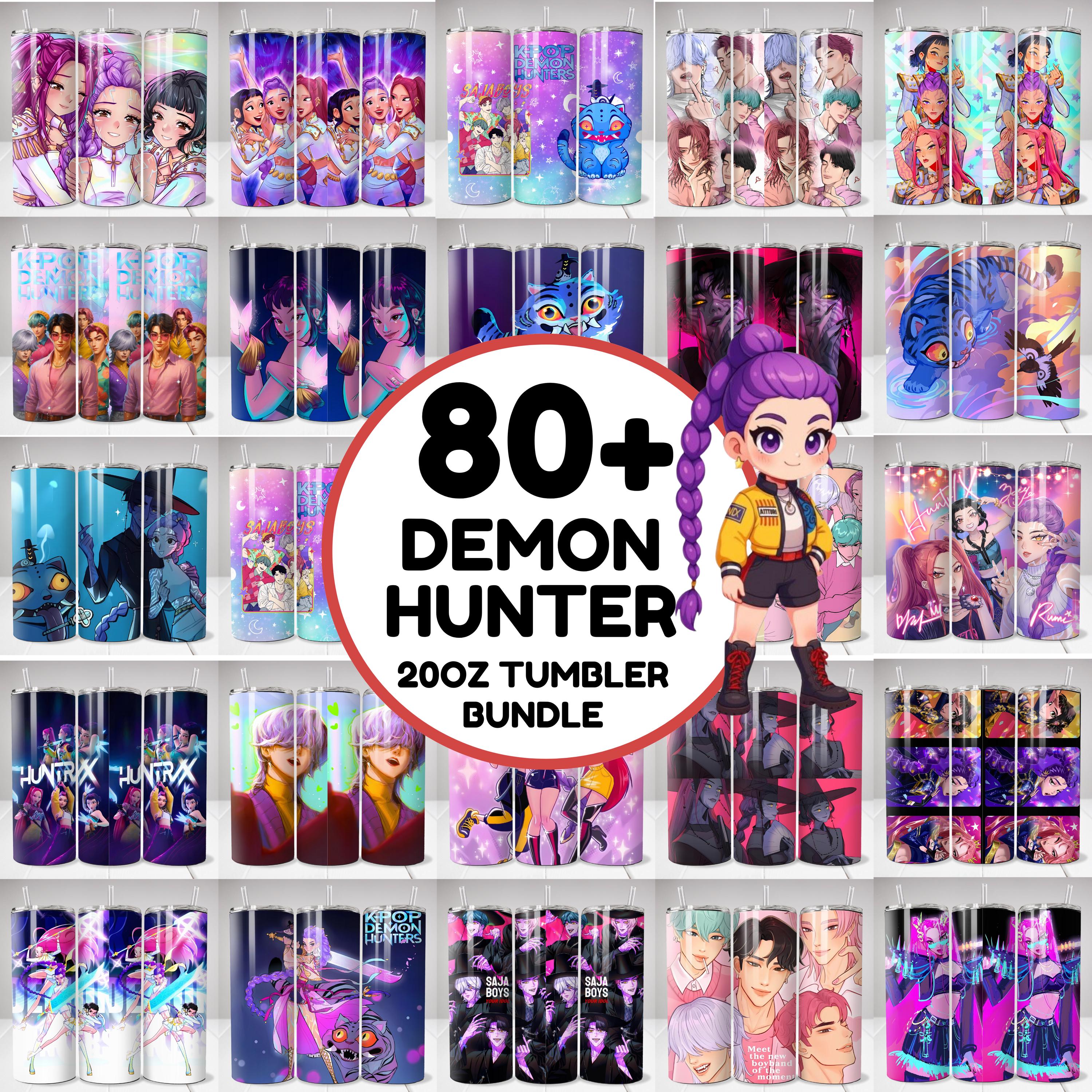 80+huntrix 20oz Tumbler Wrap Png Bundle, Demon Hunters Tumbler, Gift ...