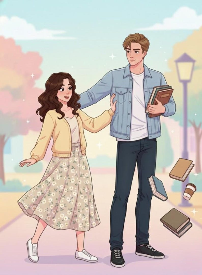 Custom Hand Drawn Drawing for Romance Book - Etsy