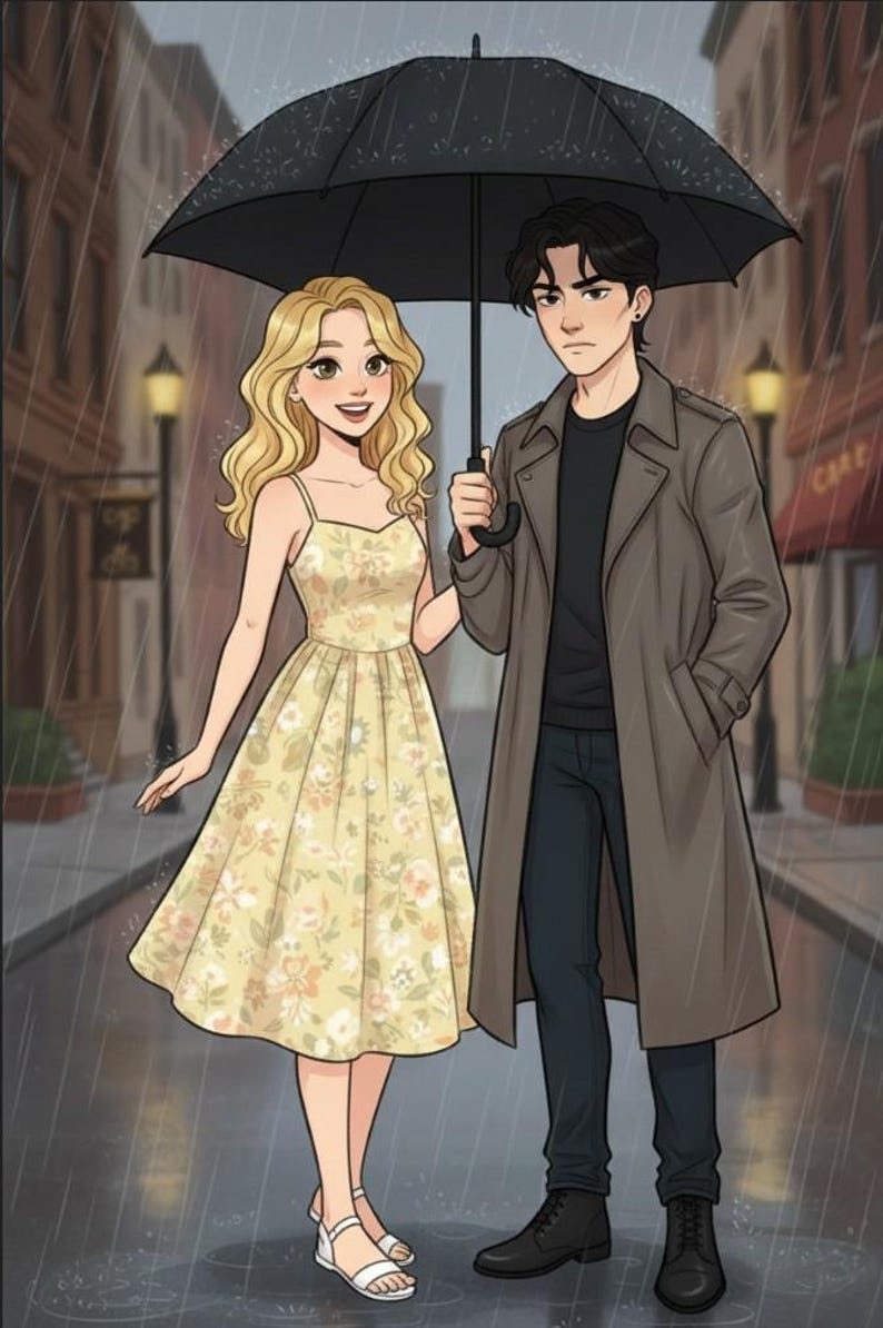 Custom Hand Drawn Drawing for Romance Book - Etsy